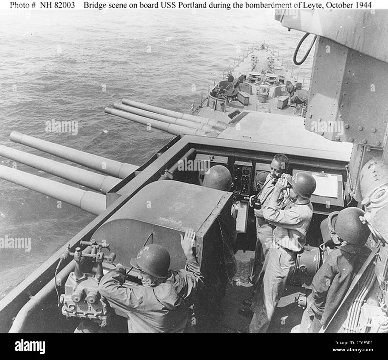 USS Portland (CA-33) battle of Leute Stock Photo - Alamy