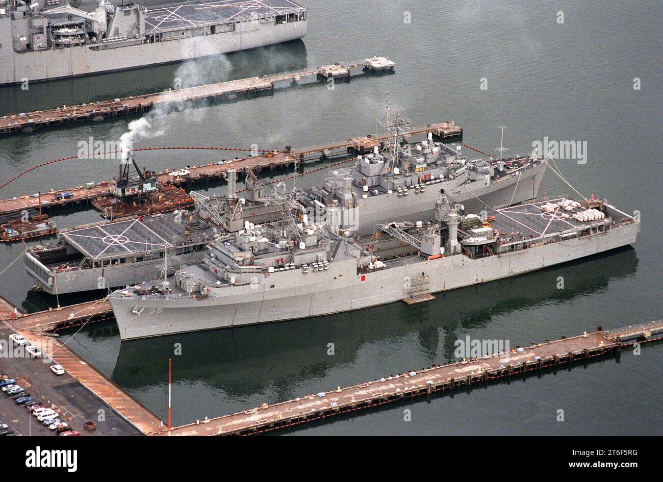 USS Portland (LSD-37) and USS Pensacola (LSD-38) at Naval Amphibious ...