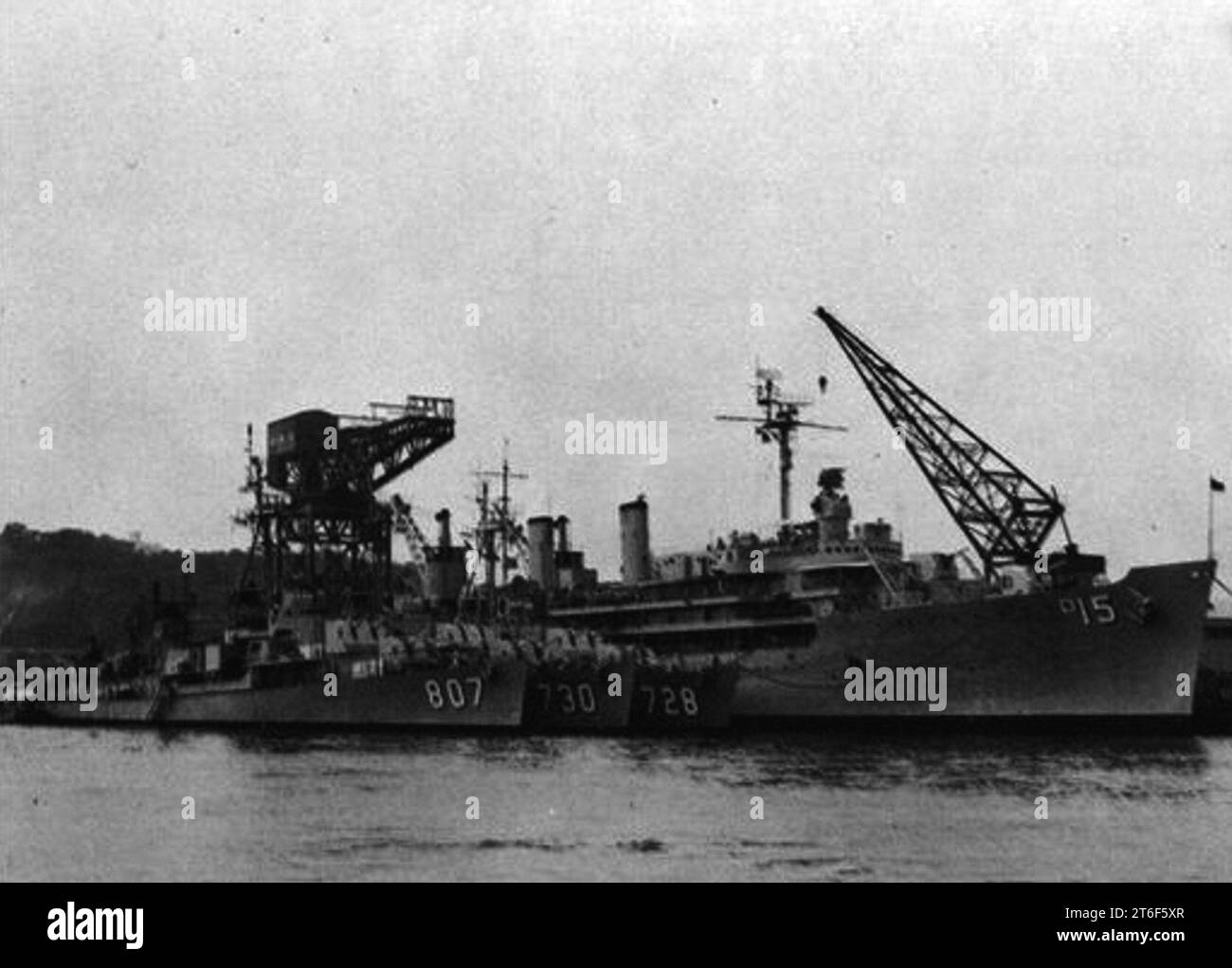 USS Prairie (AD-15), USS Mansfield (DD-728), USS Collett (DD-730) and ...