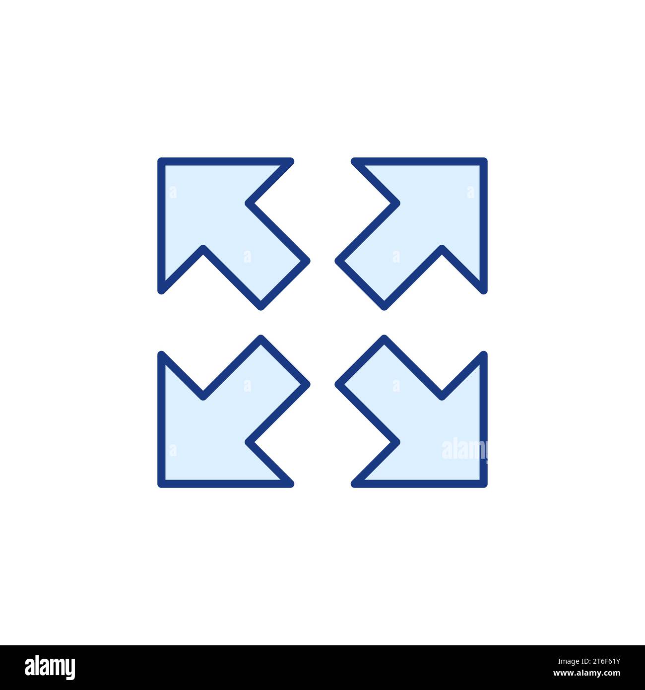Four Arrows Maximize Size vector concept colored icon or symbol Stock ...