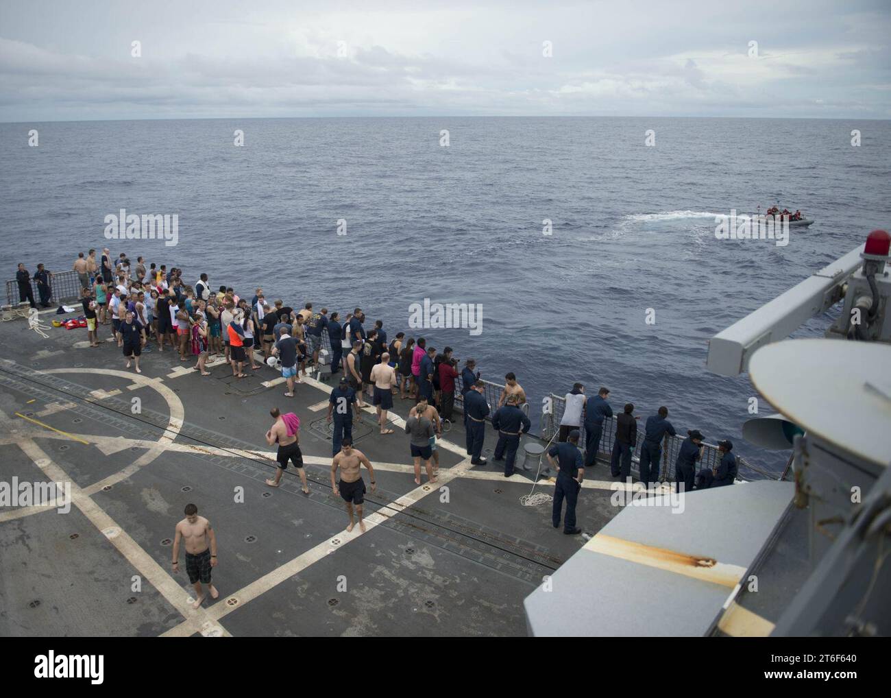 USS Preble swim call 130809 Stock Photo - Alamy