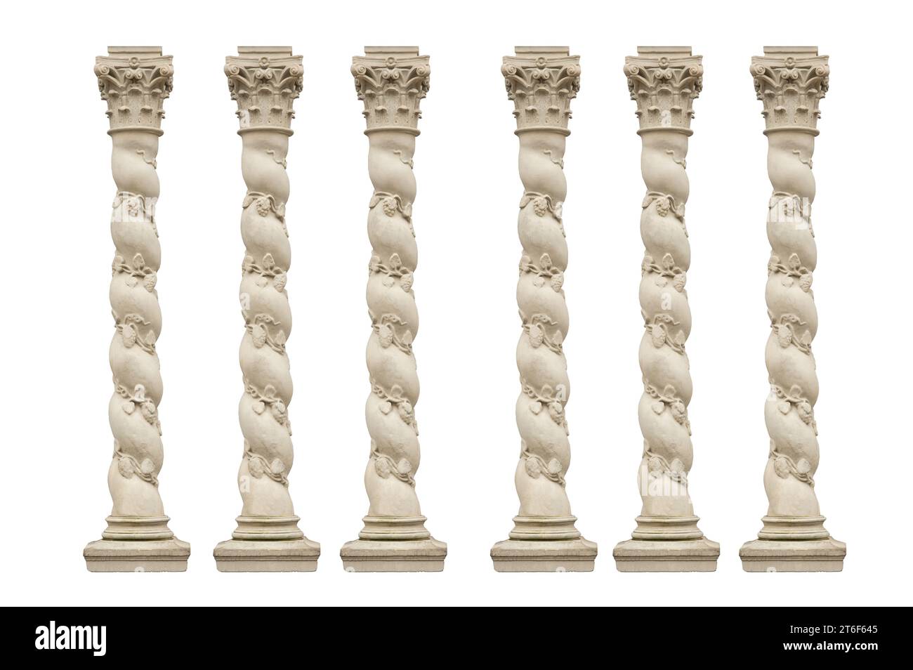 medieval stone column isolated on white background. for use in your ...