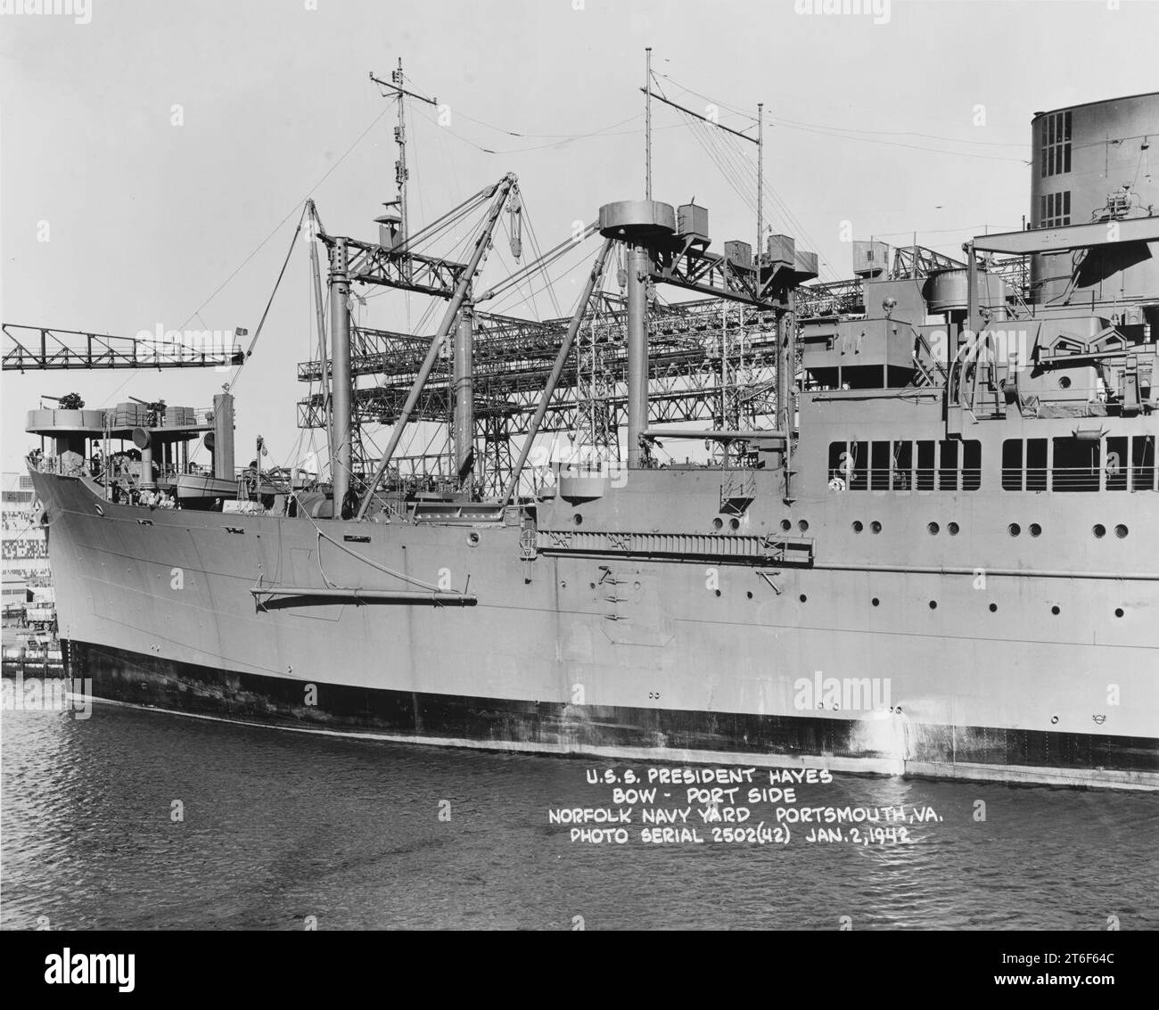 USS President Hayes (AP-39) - 19 Stock Photo - Alamy