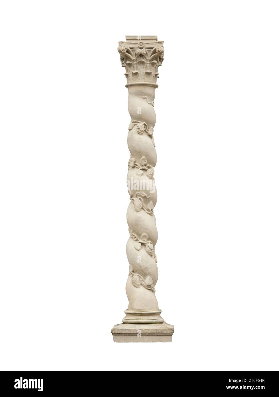 medieval stone column isolated on white background. for use in your ...