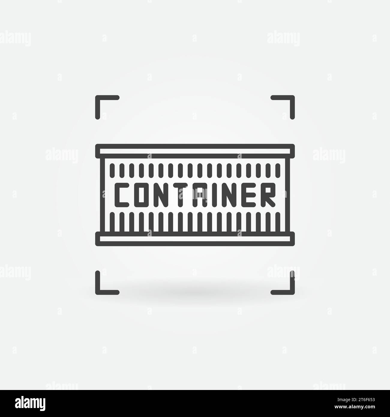 Container vector Shipping concept outline icon or symbol Stock Vector ...