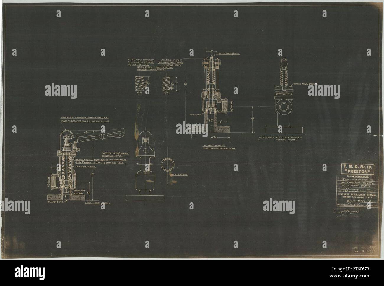 USS Preston (DD-19)- 3-4'' Relief Valve for Steam to Galley, For'd ...