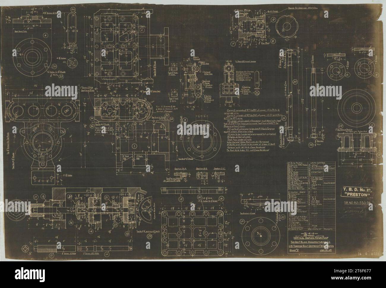 USS Preston (DD-19)- 3 1-2 x 4 x 4 Distiller Fresh Water Vertical ...