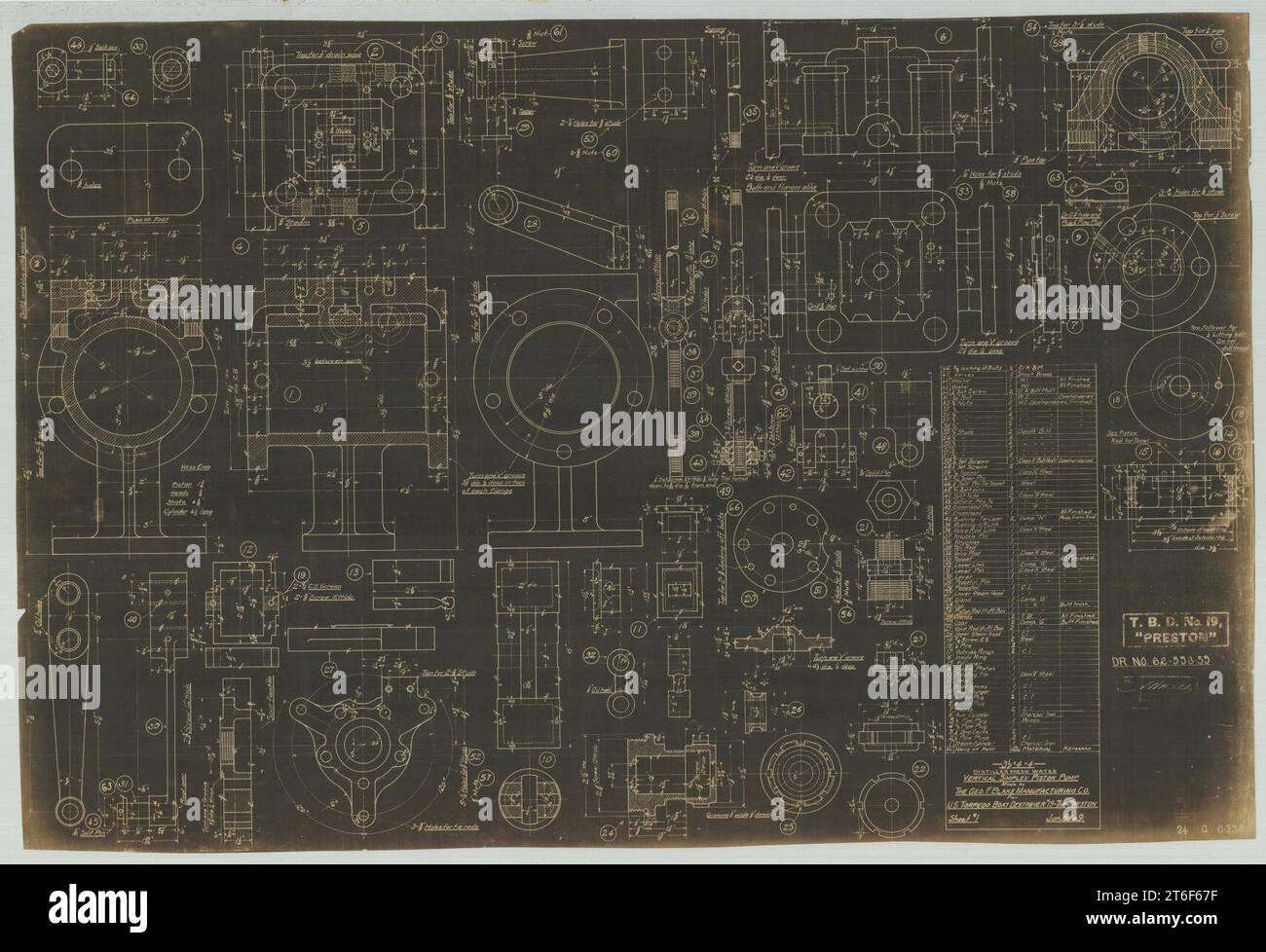 USS Preston (DD-19)- 3 1-2 x 4 x 4 Distiller Fresh Water Vertical ...