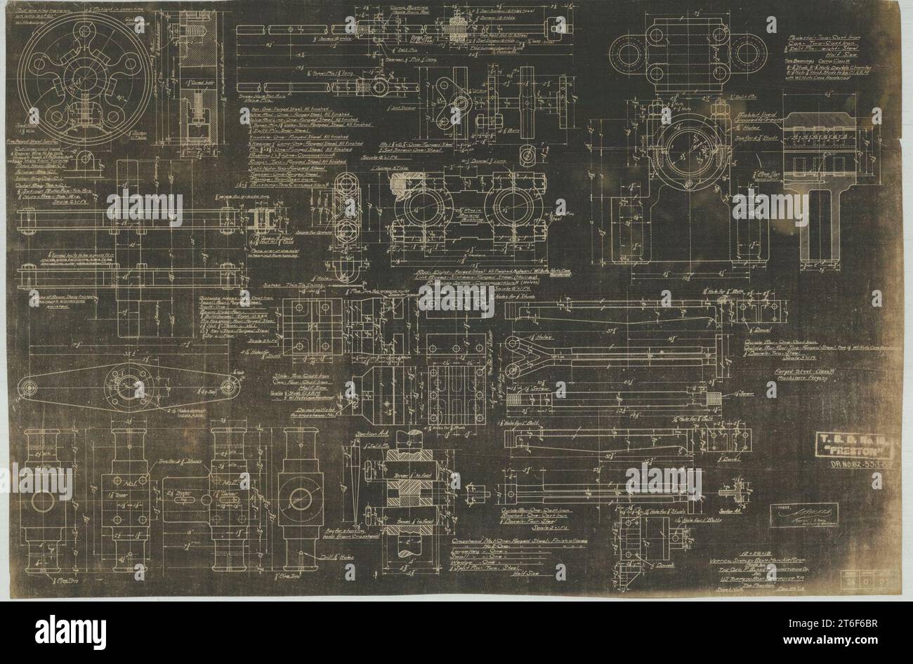 USS Preston (DD-19)- 12 x 26 x 18 Vertical Simplex Beam Main Air Pump ...