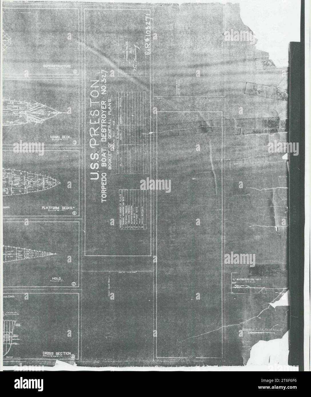 USS Preston (DD-19)- Booklet of General Plans - General Information ...
