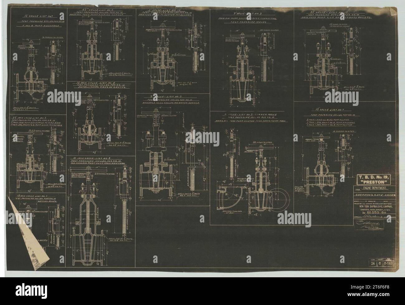 USS Preston (DD-19)- Chapman's Gate Valves Stock Photo - Alamy