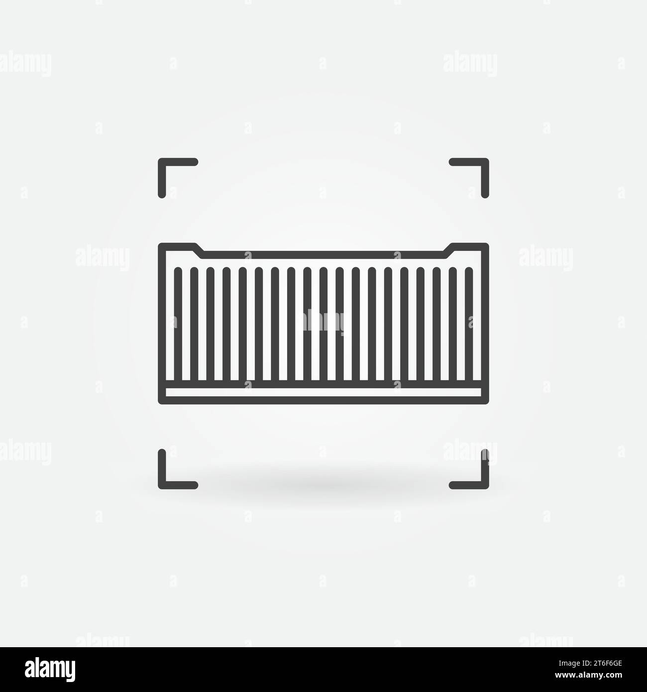 Freight Container vector Delivery concept icon or symbol in thin line ...