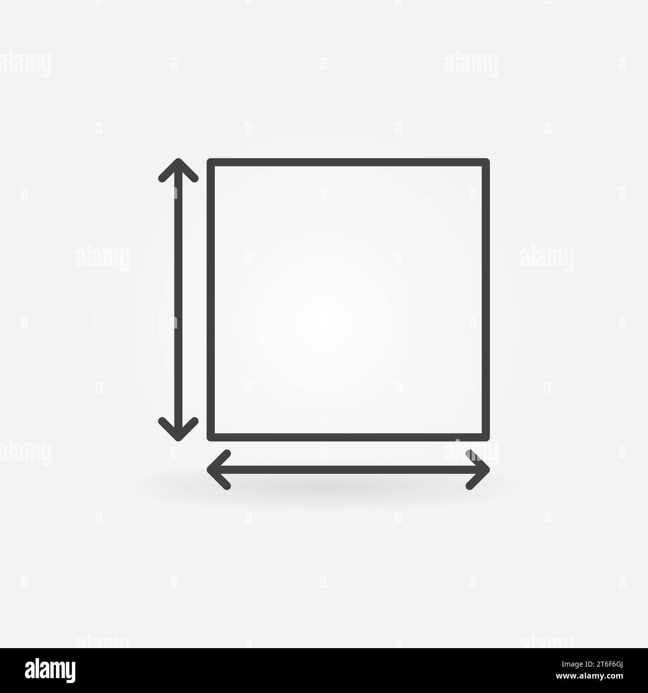 Perimeter vector Dimension concept icon or symbol in outline style ...