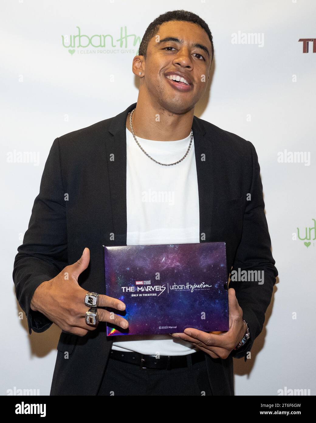 New York, USA. 31st Oct, 2023. D'Andre McKenzie attends the Urban Hydration Marvel private ...