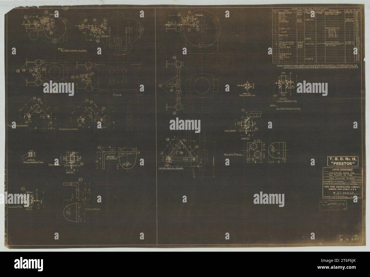 USS Preston (DD-19)- Indicator Gear for Aux. Pumps in Fire and Engine ...