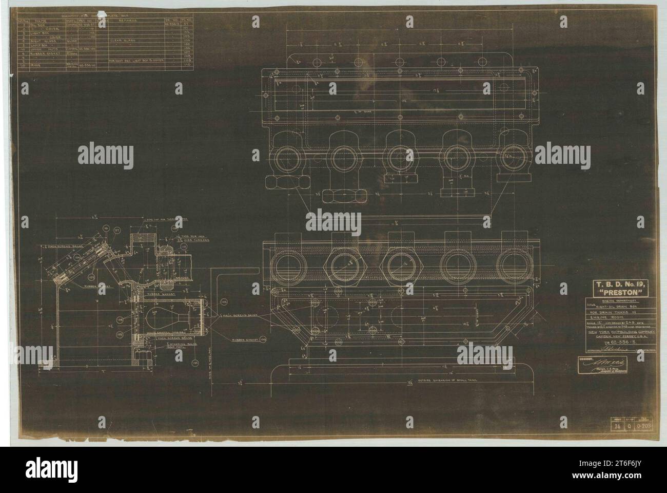 USS Preston (DD-19)- Sight-Oil Drain Box for Drain Tanks in Engine Room ...