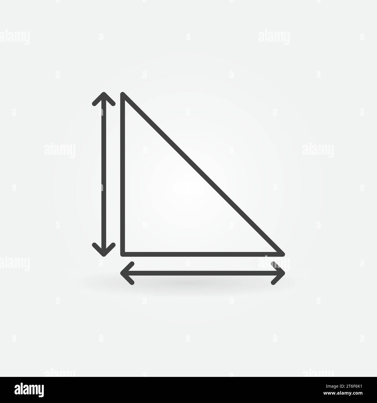 Triangle Dimensions vector thin line concept icon or symbol Stock Vector Image & Art - Alamy