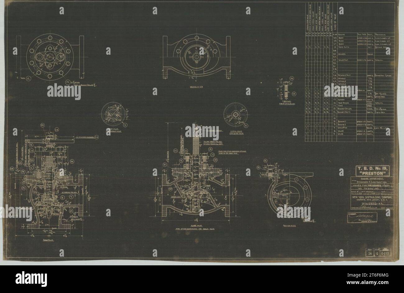 USS Preston (DD-19)- Standard 4'' Composition Valves for Pressures from ...