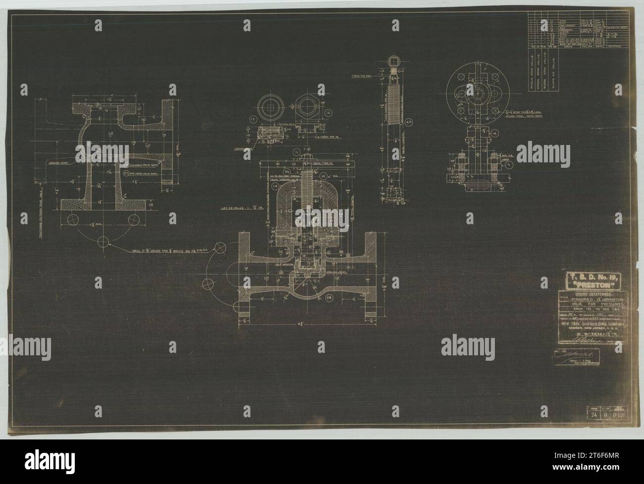 USS Preston (DD-19)- Standard 1 1-2'' Composition Valve for Pressures ...