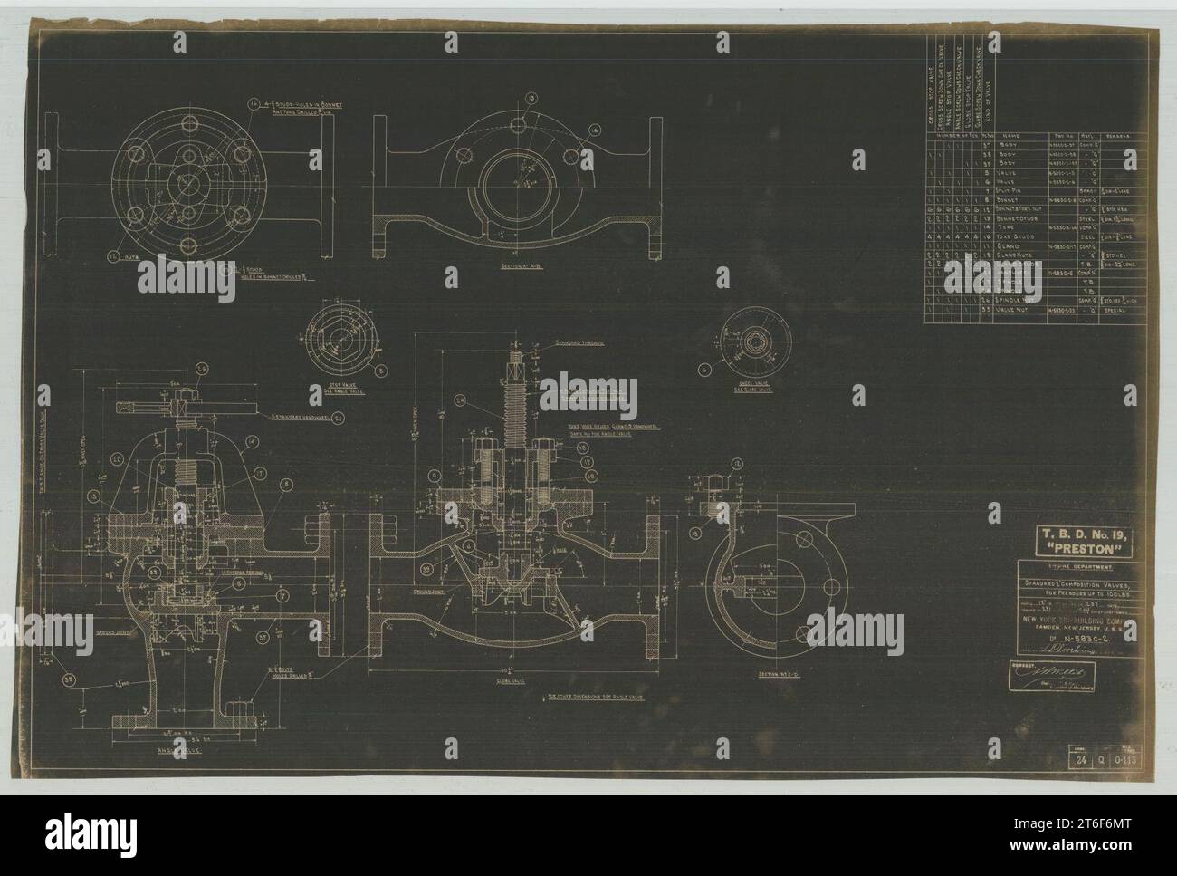 USS Preston (DD-19)- Standard 2'' Composition Valves, for Pressure up ...