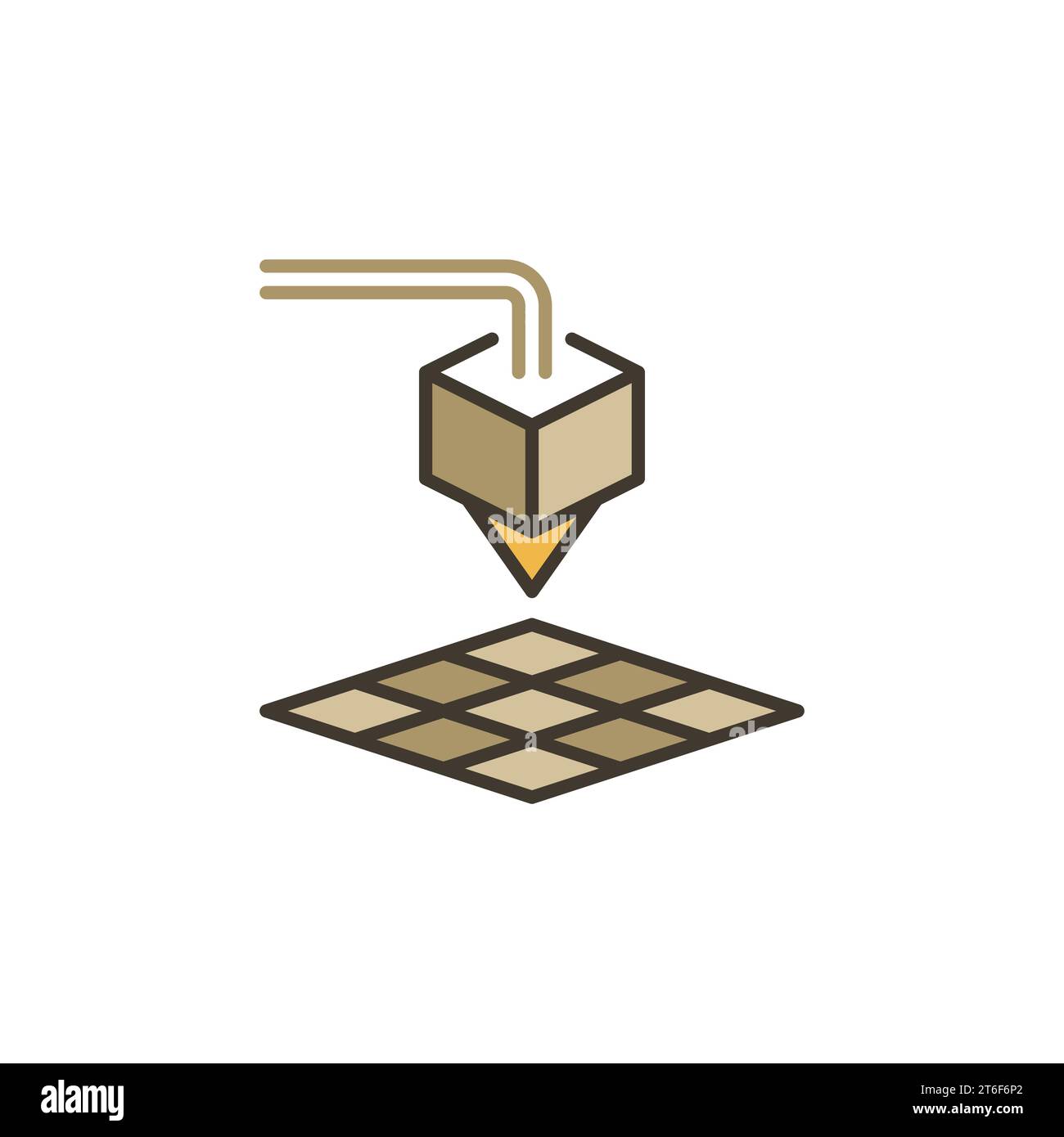 Vector 3D Printing - Technology concept colored icon or logo element ...