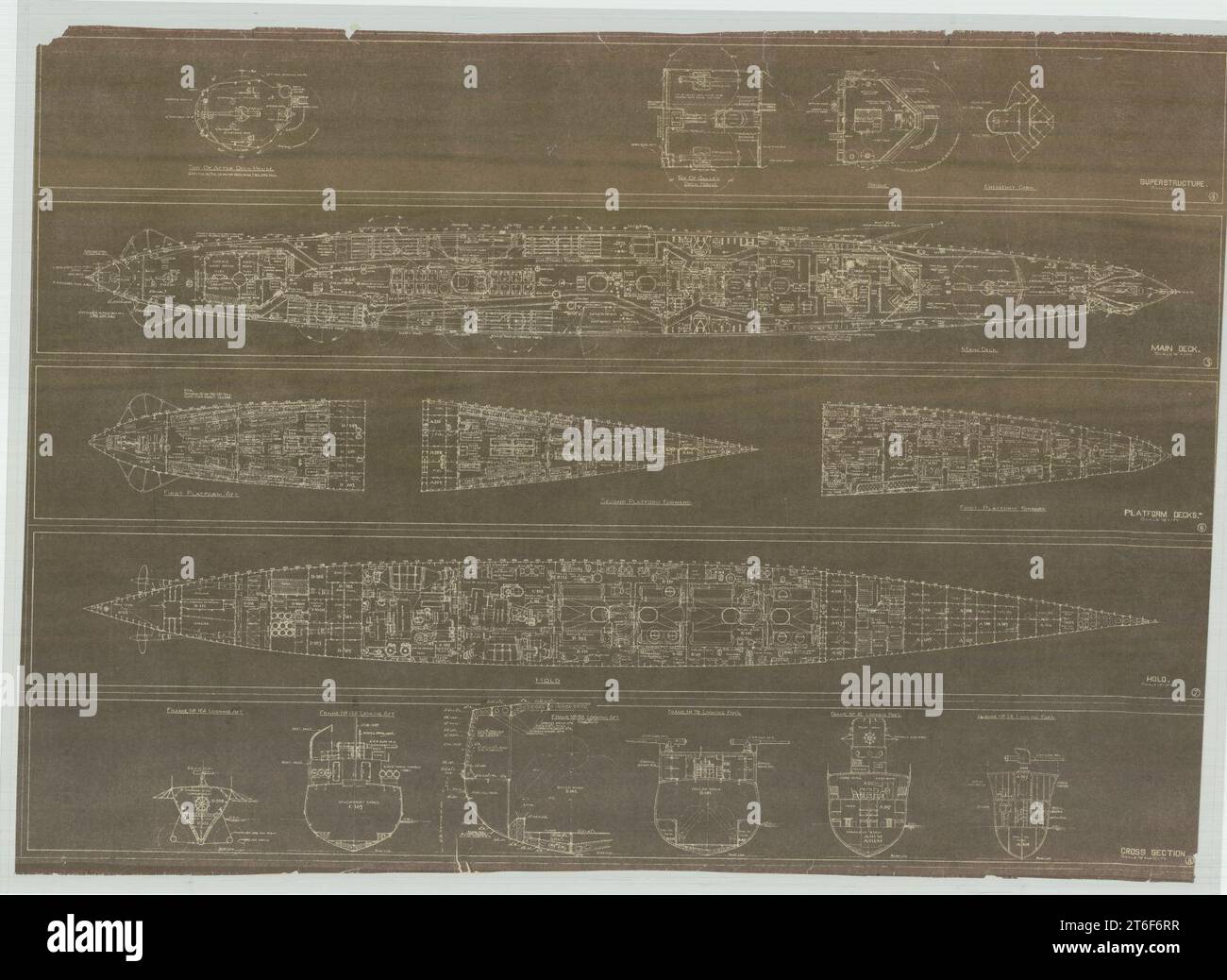 USS Preston (DD-327)- Booklet of General Plans - Superstructure. - Main ...