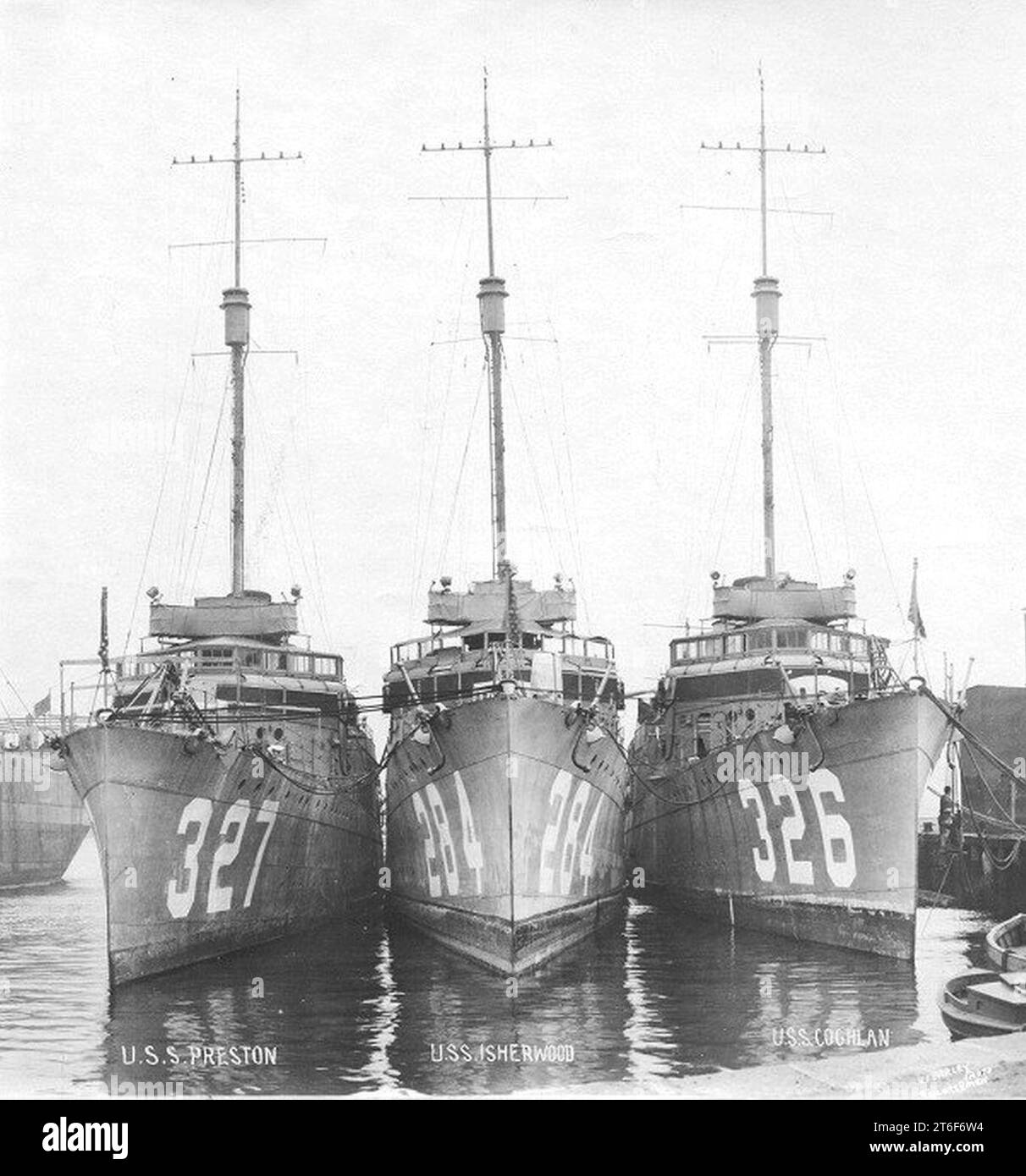USS Preston (DD-327), USS Isherwood (DD-284) and USS Coghlan (DD-326 ...