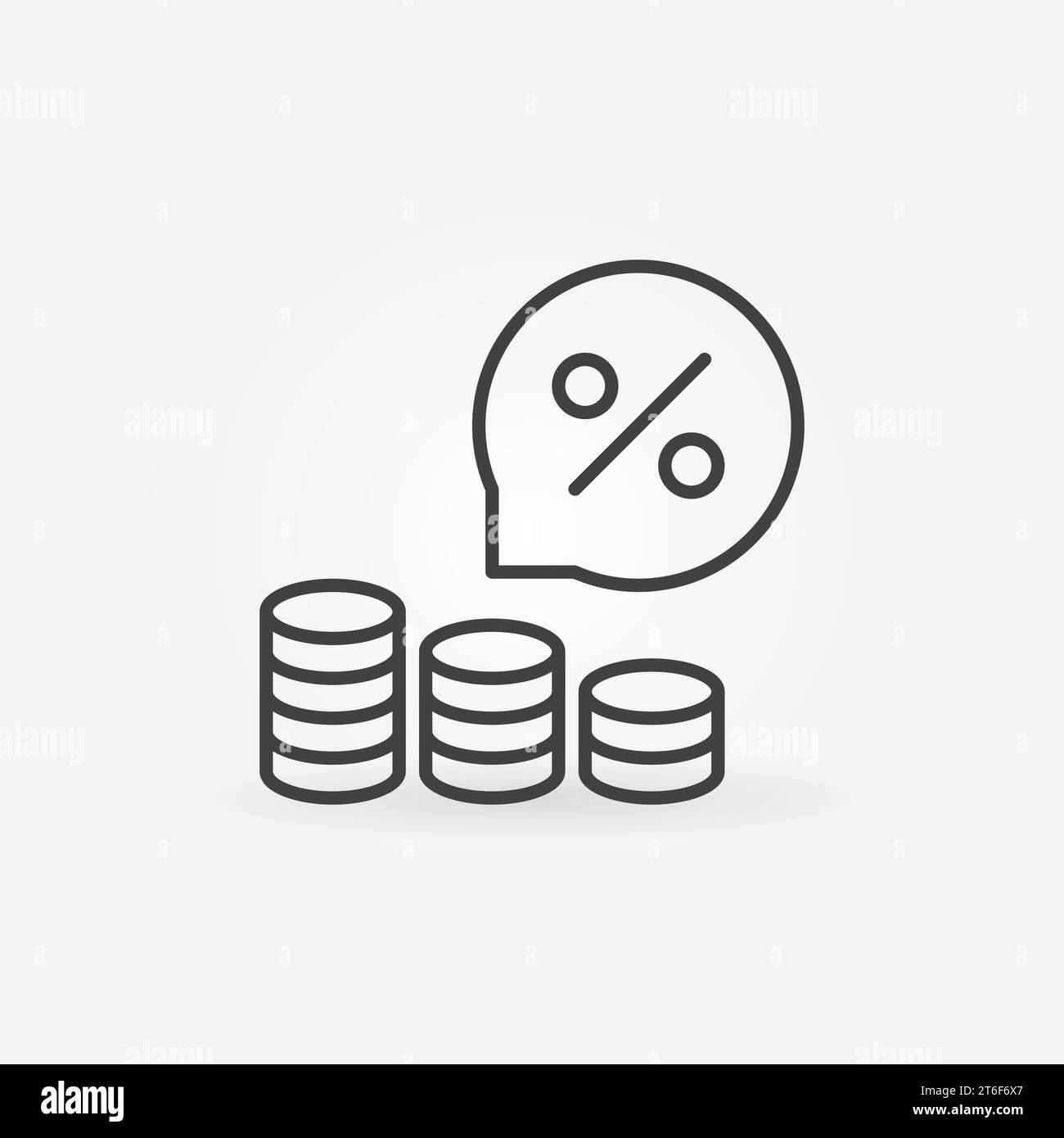 Money Coins vector Inflation concept icon or symbol in thin line style ...