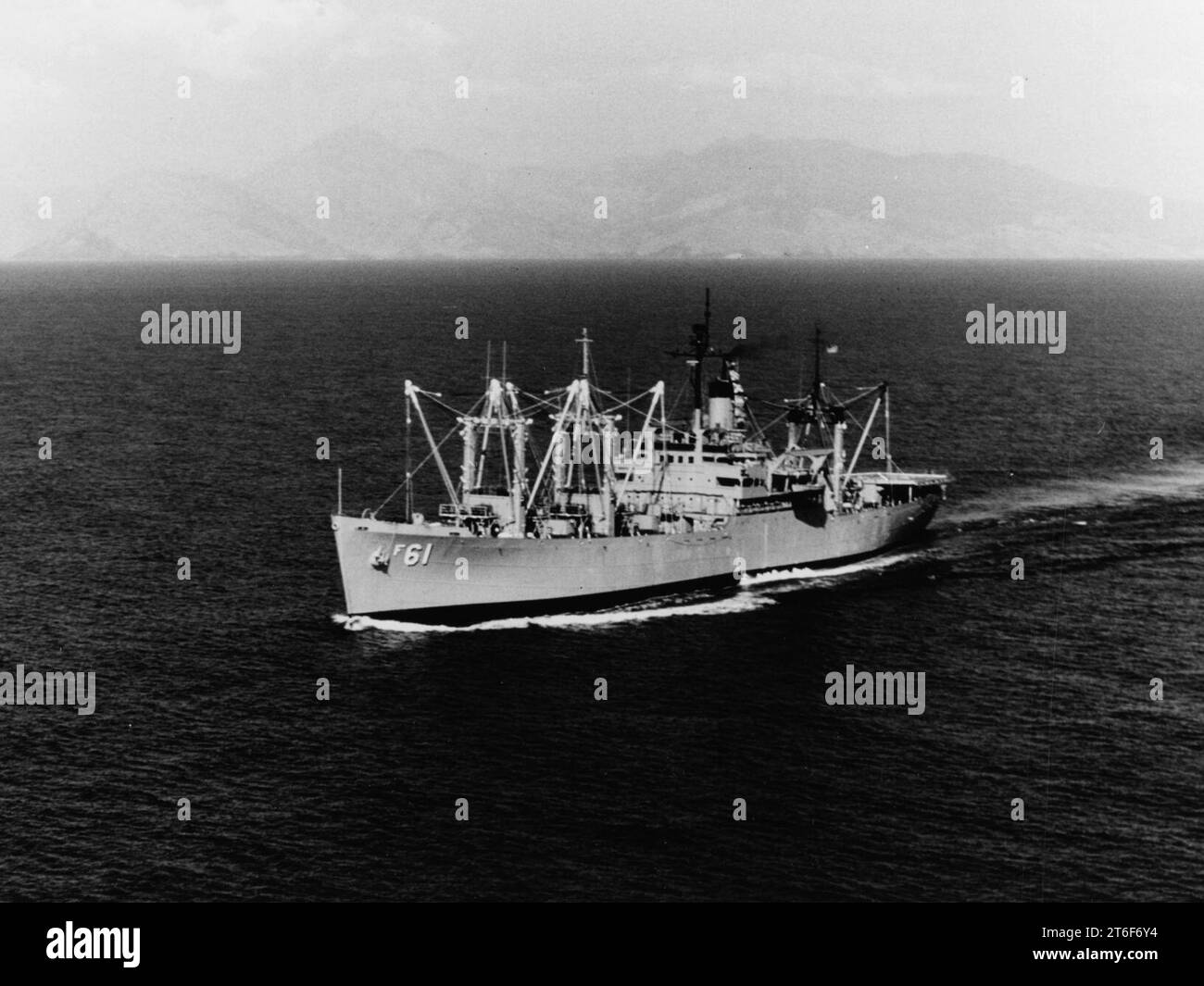 USS Procyon (AF-61) underway in Subic Bay, Philippines, on 19 February ...