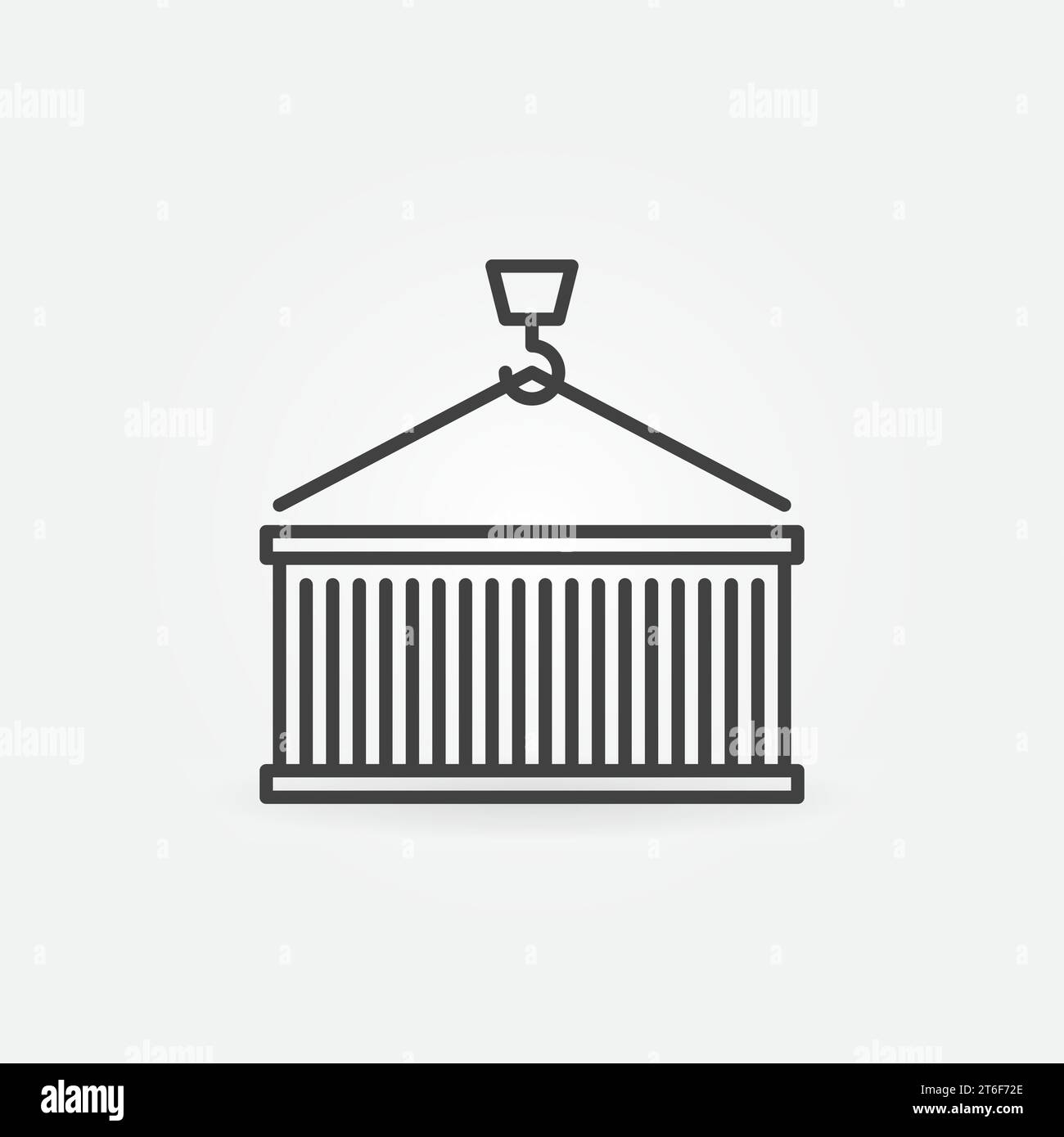 Shipping Container Vector Delivery Concept Minimal Thin Line Icon Or Symbol Stock Vector Image