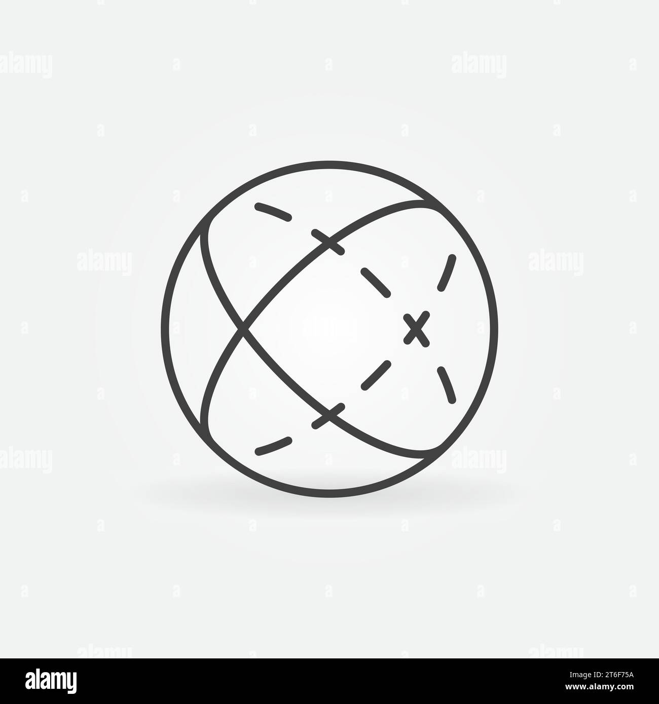 Spherical Measure vector Sphere geometric shape concept outline icon or ...