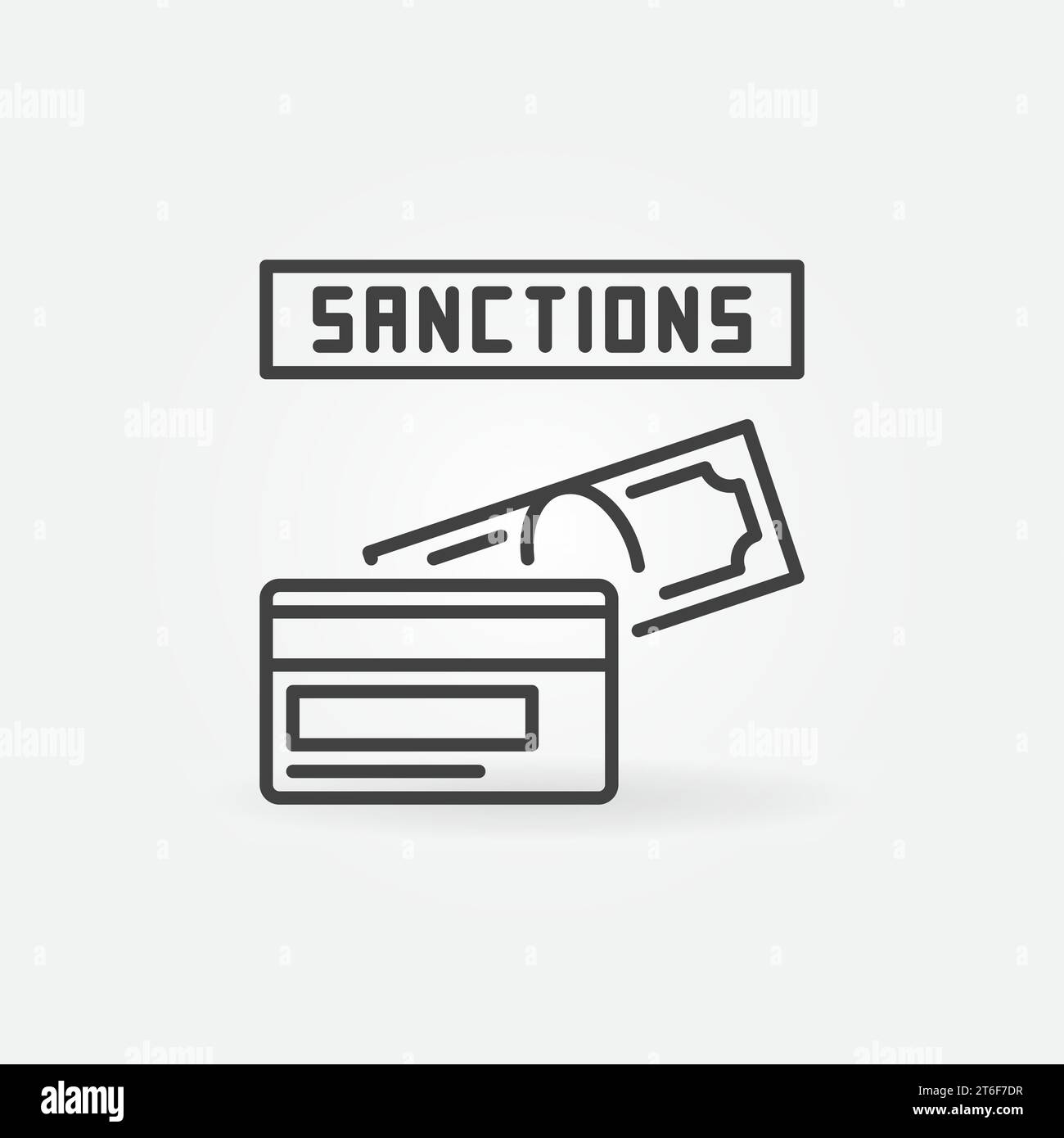 Economic Sanctions vector concept icon or symbol in outline style Stock Vector Image & Art - Alamy