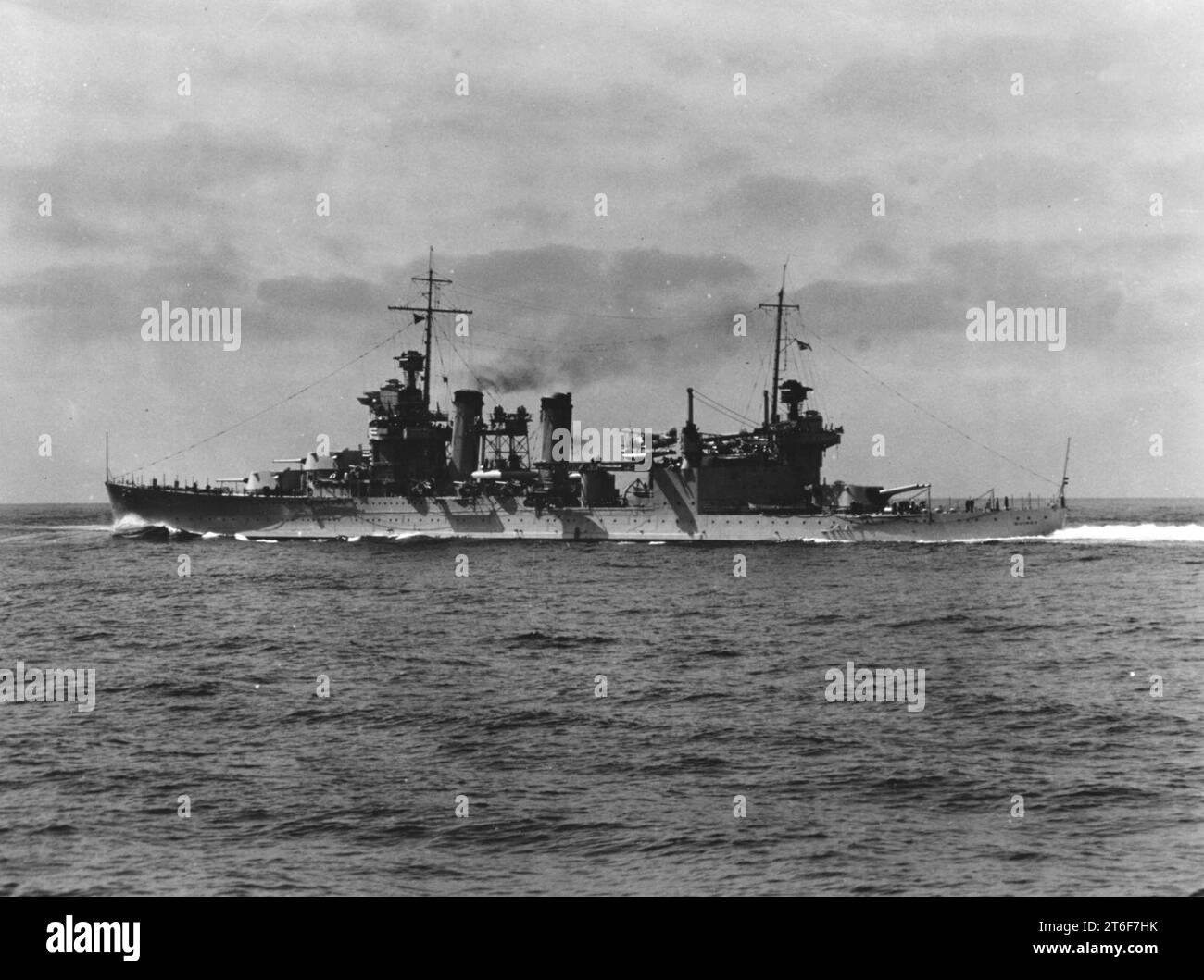 USS Quincy (CA-39) underway at sea, circa 1937 Stock Photo - Alamy