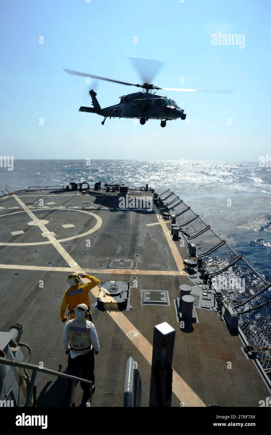 USS Ramage operations 140313 Stock Photo - Alamy