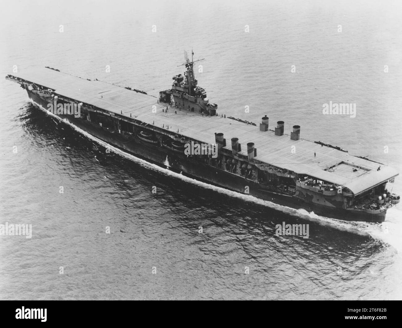 USS Ranger (CV-4) underway in Hampton Roads on 18 August 1942 Stock ...
