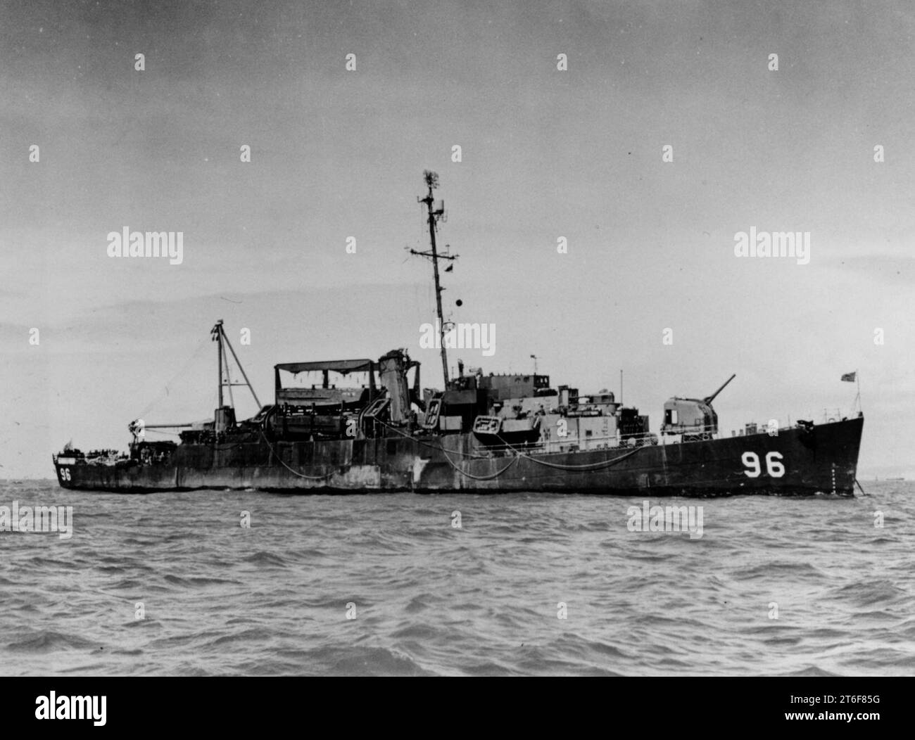 USS Ray K. Edwards (APD-96) at anchor in San Francisco Bay, circa in ...