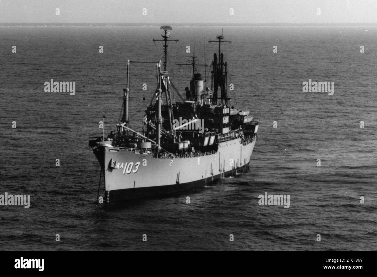 Uss Rankin Aka 103 At Anchor Off The Coast Of South Carolina Usa In 1968 K 58505 Stock