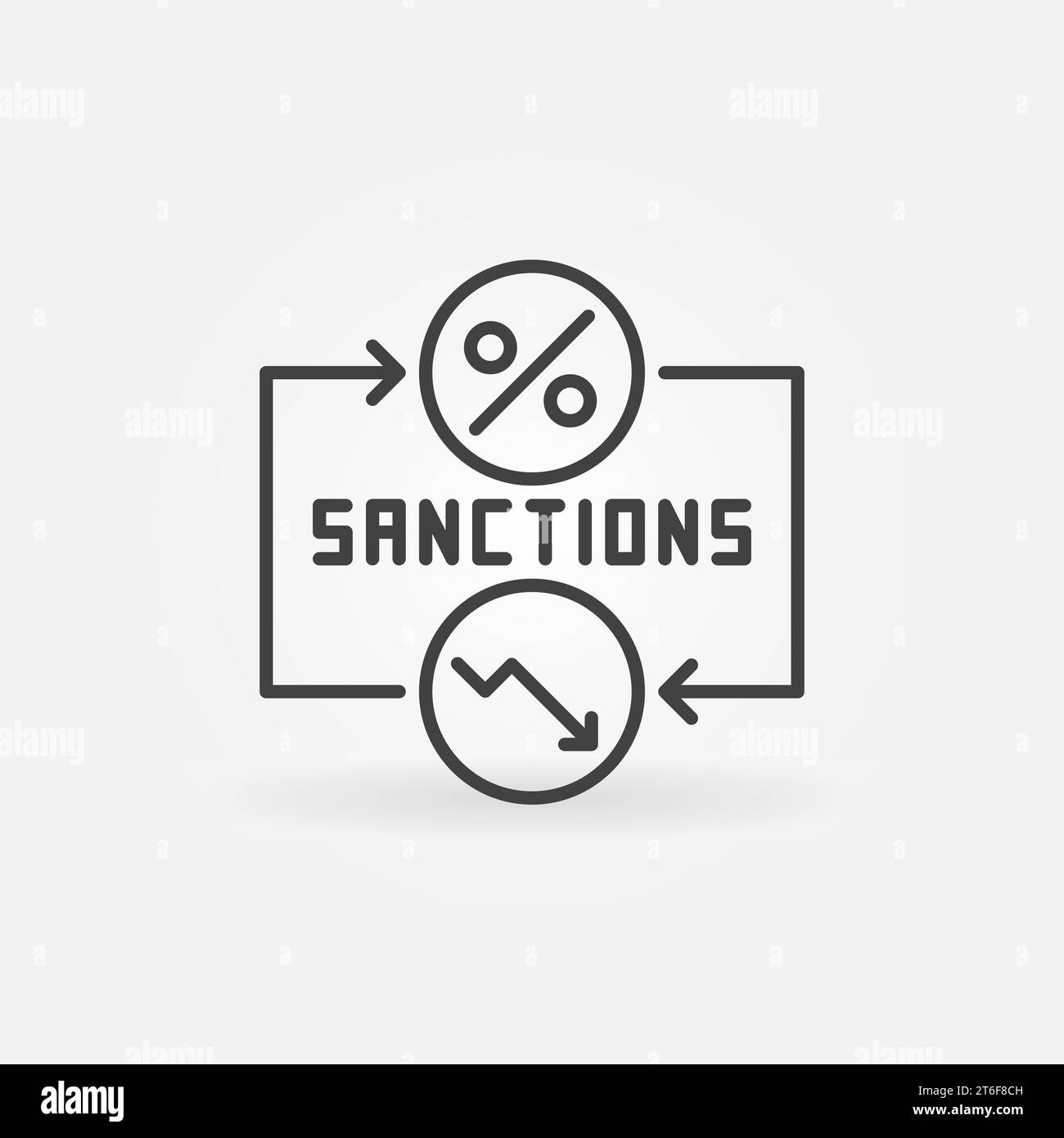 Sanctions vector Economic Crisis concept icon or symbol Stock Vector ...