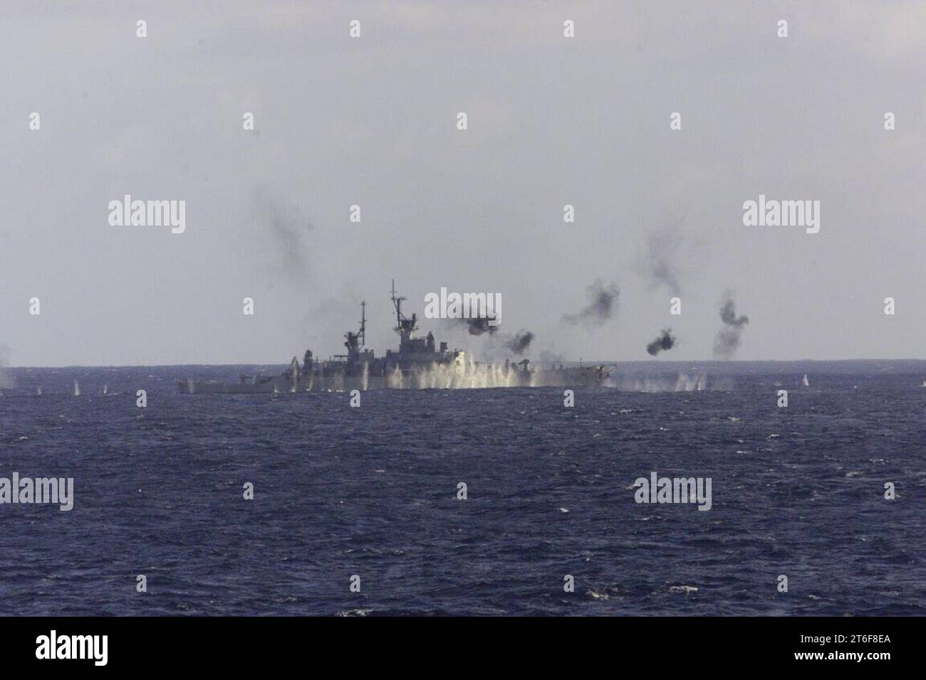 USS Reeves (CG-24) is sunk as a target ship off the coast of Queensland ...