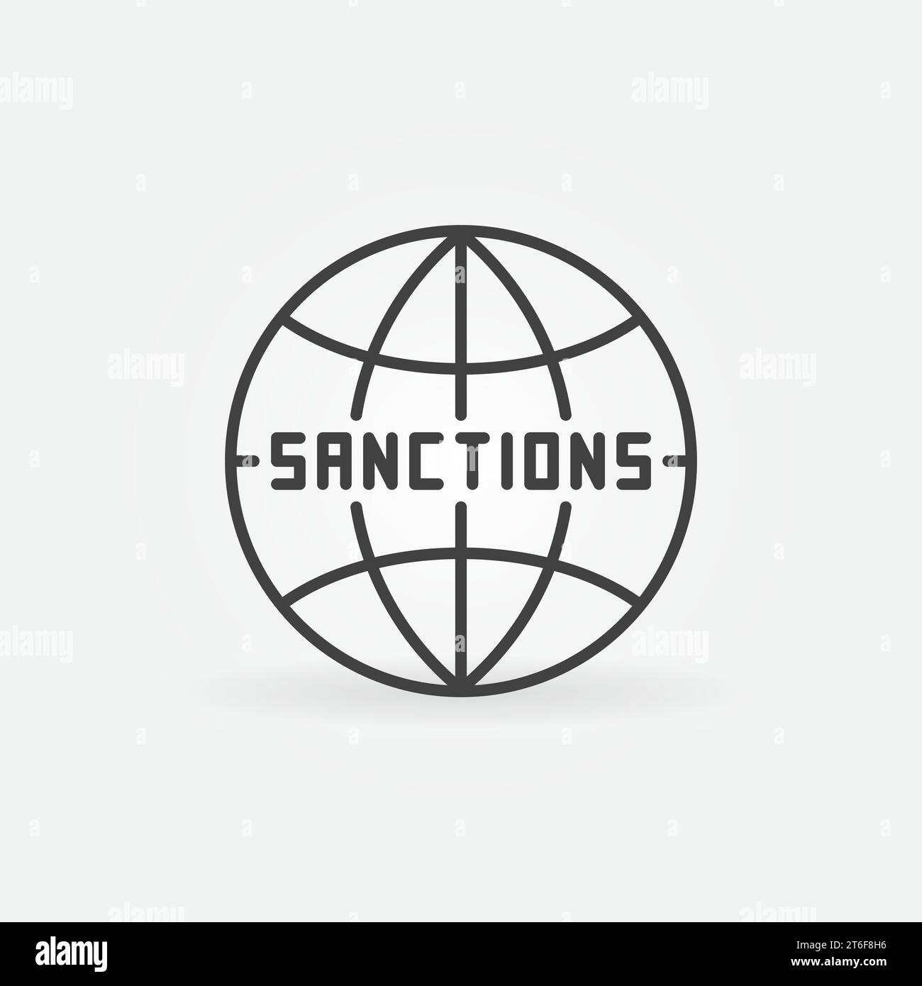 World Sanctions vector Financial Crisis concept icon or symbol in ...