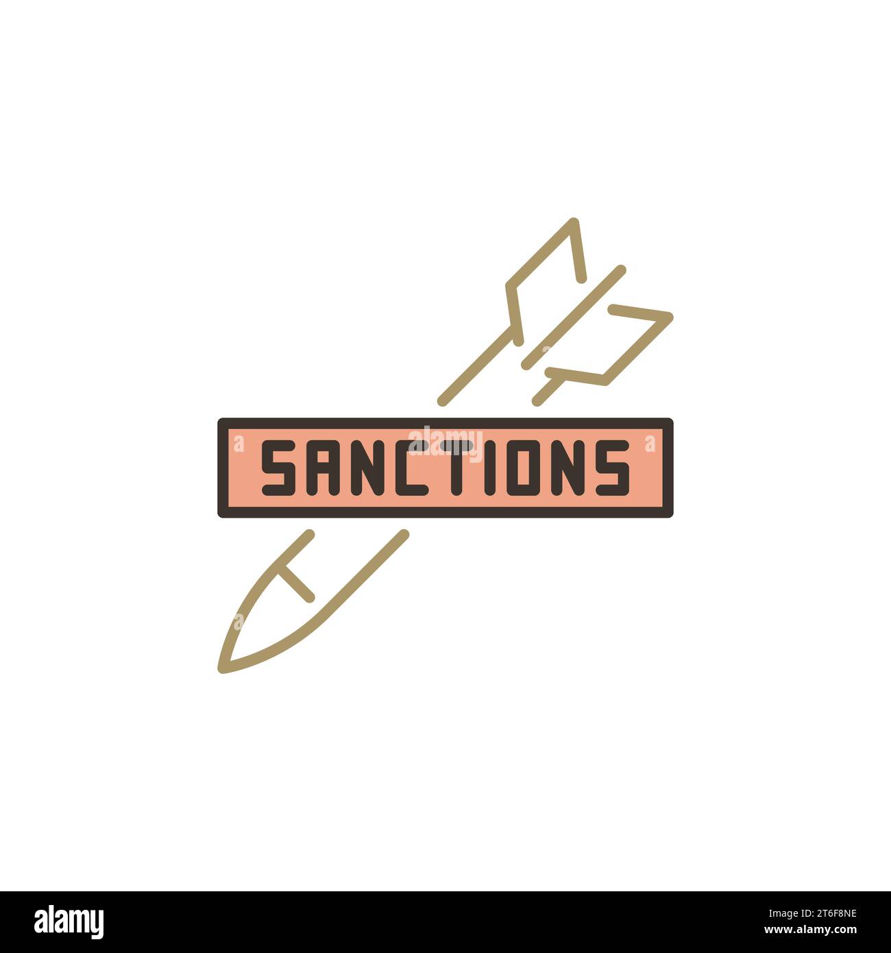 Rocket vector Military Sanctions concept colored icon or design element ...