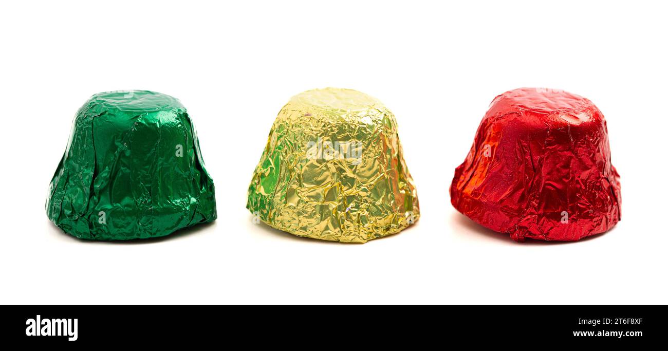 Bell Shaped Chocolate Candy Isolated on White Background Stock Photo ...