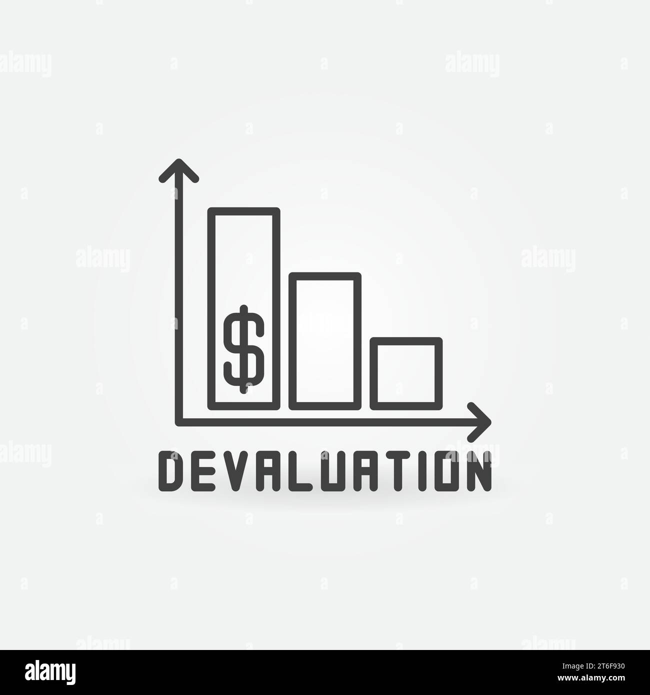 Declining revenue symbol Stock Vector Images - Alamy