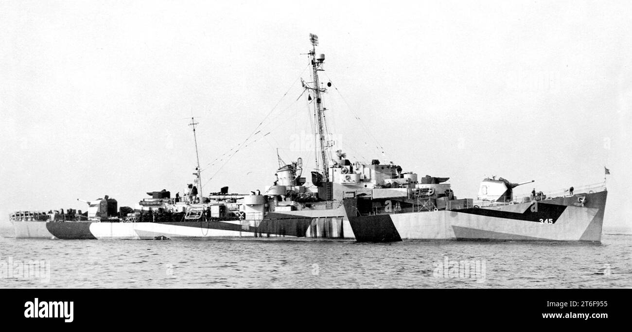 USS Robert Brazier (DE-345) underway off New York City (USA) on 18 ...
