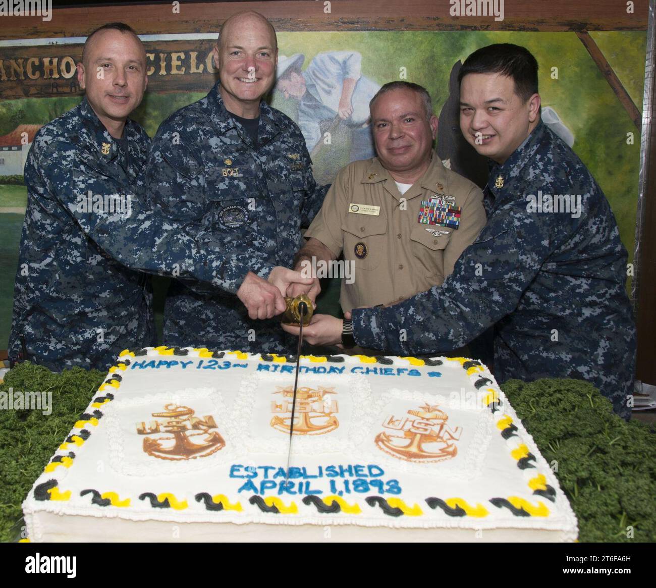 USS Ronald Reagan celebrates the chief petty officer rank's 123rd ...