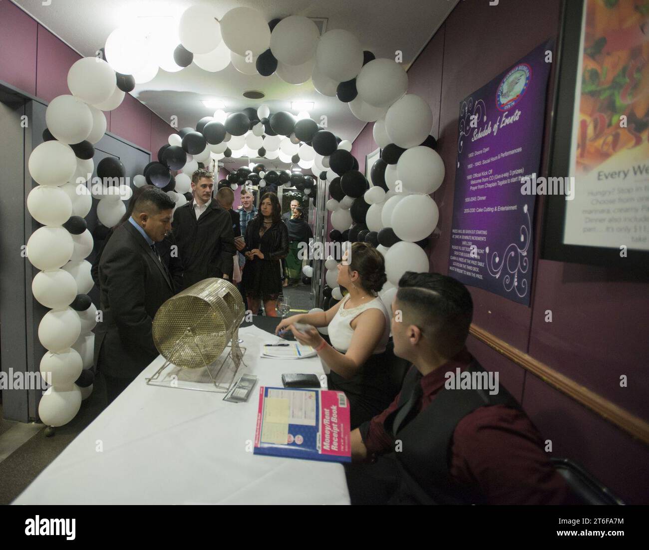 USS Ronald Reagan birthday ball 160226 Stock Photo - Alamy