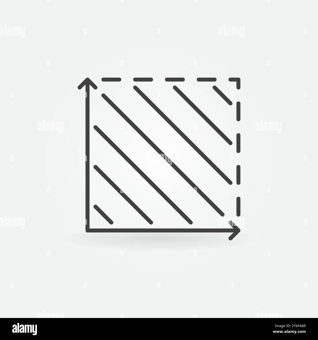 Right angle vector Square concept outline simple icon or symbol Stock ...