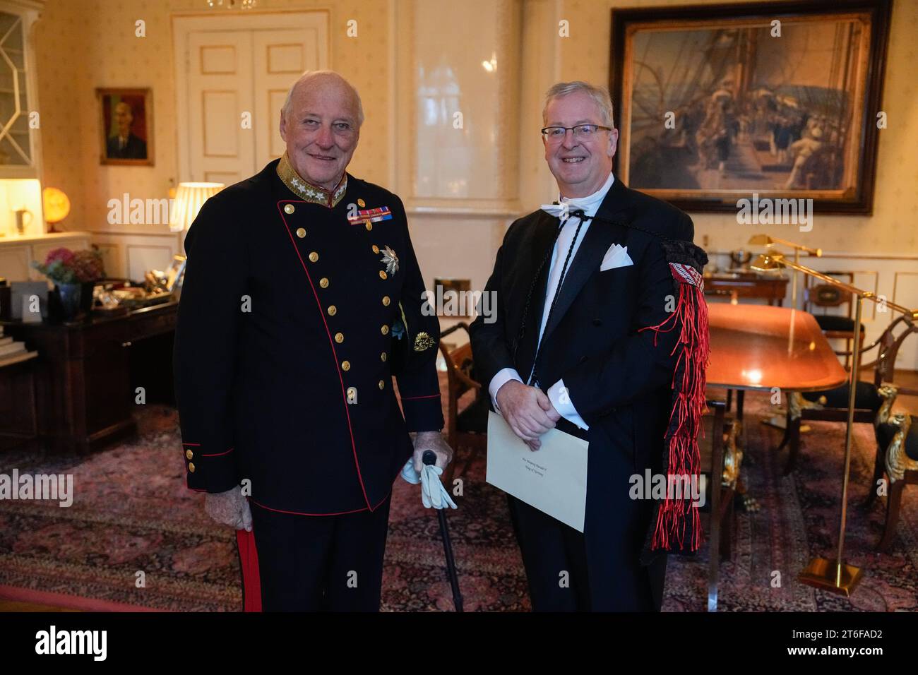 Oslo 20231109.King Harald receives New Zealand's new ambassador, David ...
