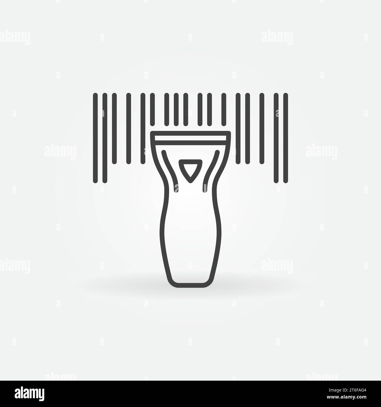 Barcode Scanner Vector Bar Code Scanning Concept Icon Or Symbol In Outline Style Stock Vector