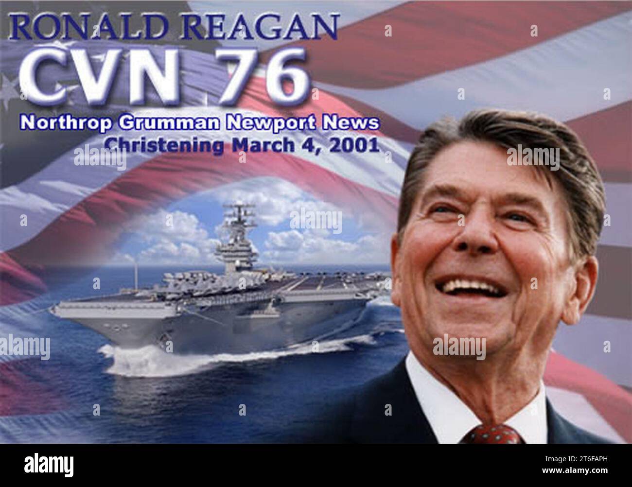 USS Ronald Reagan launch program cover Stock Photo - Alamy